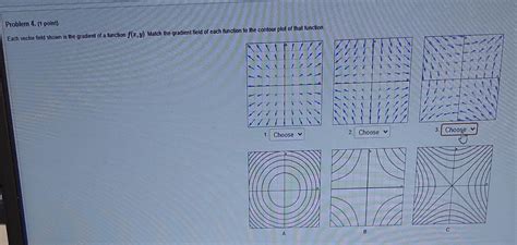 Problem 4 1 Point Each Vector Field Shown Is The