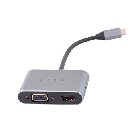 Codi 4 In 1 Usb C Display Adapter Hdmi 4k Vga Usb C Pd 87w Usb A 3 0