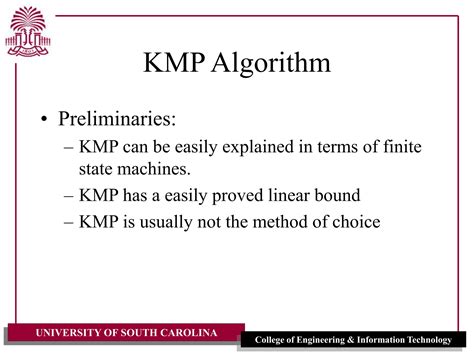 Knutt Morris Pratt Algorithm By Dr Roseppt