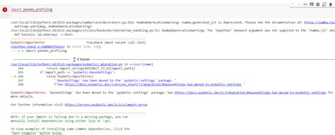 Dúvida Erro No Pydantic Ao Importa O Pandasprofiling Modelos