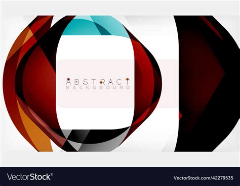 Abstract Square Shape With Overlapping Waves Vector Image