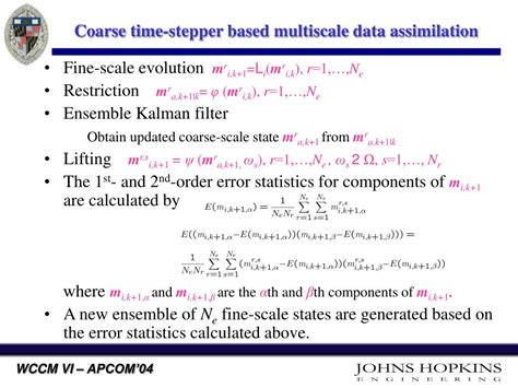 ppt kalman filtering for coarse time stepper based multiscale data