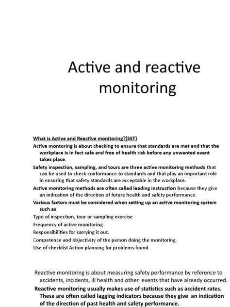 39 D Active And Reactive Monitoring Pdf