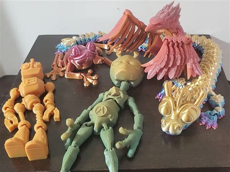 3d Printed Figures Articulated 3d Print Fidget Toy 3d Printed Fidget Desk Toy Flexi Factory