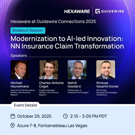 Claims Claimcenter Ai Guidewireconnections2025 Insurance Insurer Guidewire Hexaware