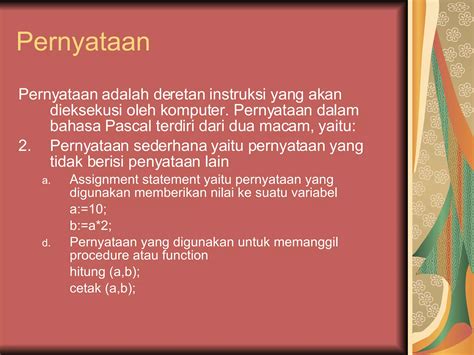 Struktur Bahasa Pascal 1 PPT