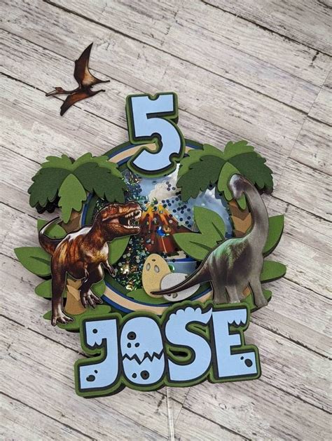Dinosaur Cake Topper Dinosaur Party Decorations Dinosaur Birthday