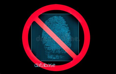 Biometric Data Security Concept Restricted Fingerprint Access Digital Privacy Protection