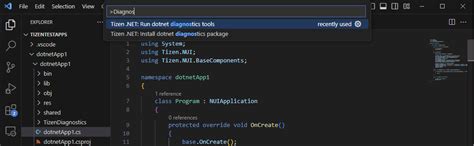 Get Started With Net Core Diagnostics Tizen Docs