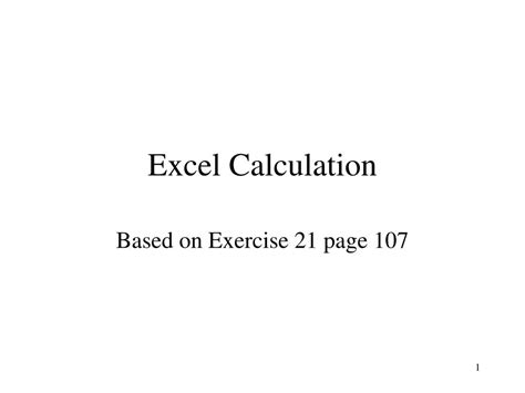 Ppt Excel Calculation Powerpoint Presentation Free Download Id1768949