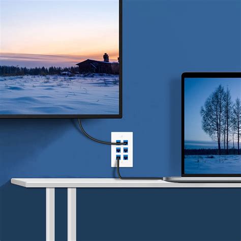 Zoerax Keystone Jack Wall Plate Usa Faceplate Low Profile Ethernet Wallplate Single Gang