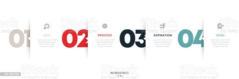 벡터 인포 그래픽 라벨 디자인 템플릿 아이콘과 4 옵션 또는 단계 프로세스 다이어그램 프리젠 테이션 워크 플로우 레이아웃 배너 순서도 정보 그래프에 사용할 수 있습니다