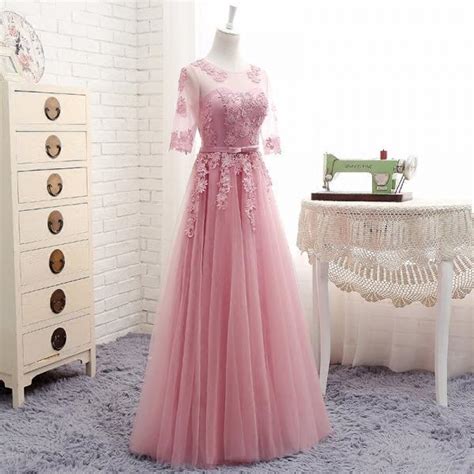 Elegant Sexy Tulle Lace Applique Formal Prom Dress Beautiful Long Prom Dress Banquet Party