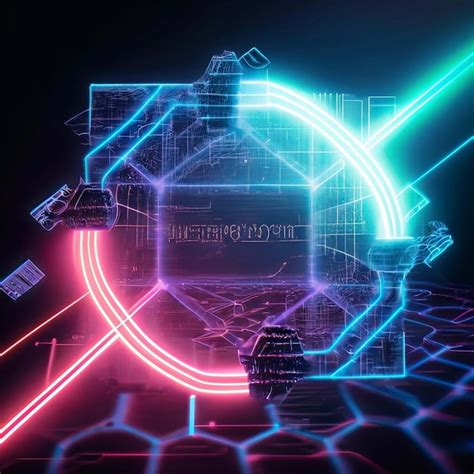 Premium Ai Image Global Network Blockchain 3d Illustration Neural