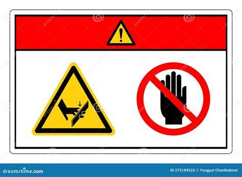 Danger Sharp Edges Will Cut Do Not Touch Symbol Sign Vector