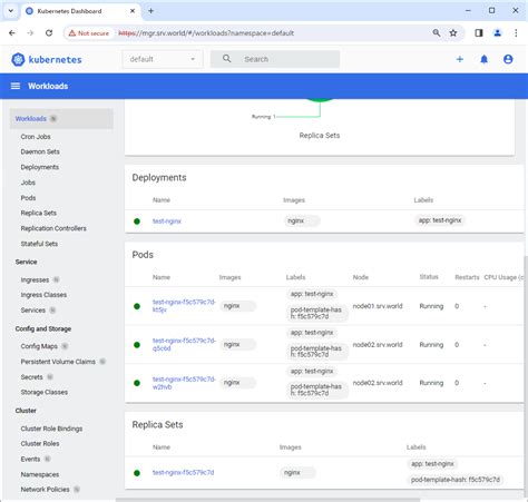 Centos Stream 9 Kubernetes Enable Dashboard Server World