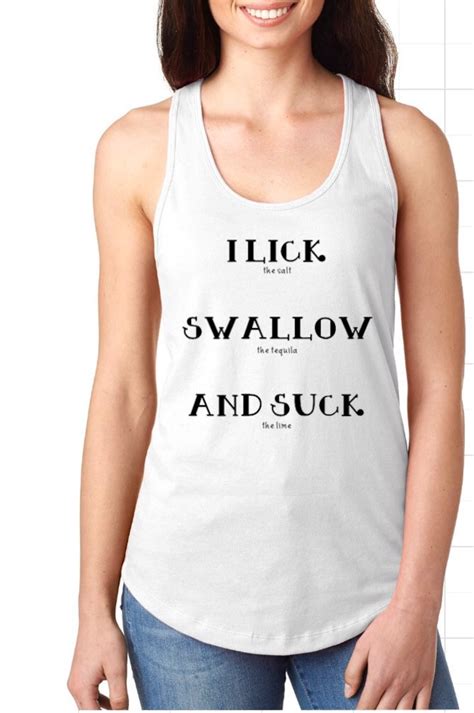 Lick Swallow And Suck Racerback Tank Etsy