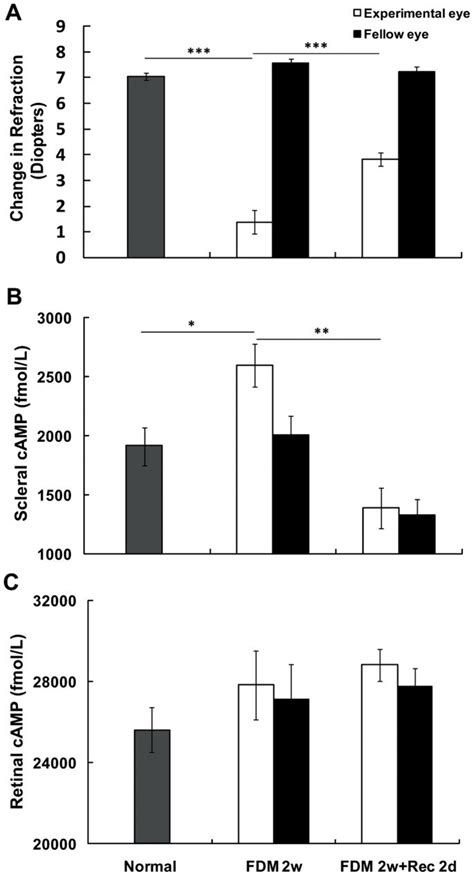 A After 2 Weeks Of Monocular Form Deprivation Significant Myopia Was Download Scientific