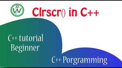 How To Clear Screen In C Clrscr Function In C For Beginner Youtube