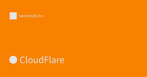 Cloudflare Lawrence Li