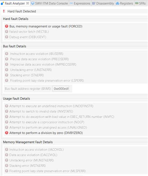 Arm Cortex M çekirdeklerinde Hata Analizi Fault Exception Analysis