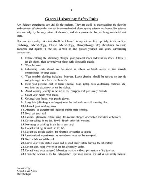 Laboratory Biosafety Rules Docx