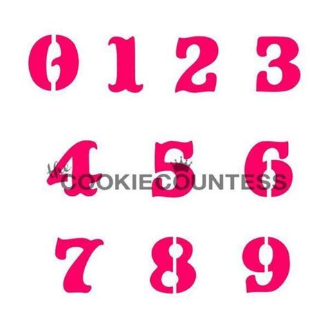 Block Numbers Stencil Ultimate Baking And Cake Decorating Supplies