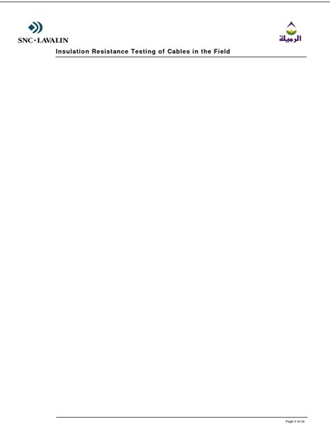 Insulation Resistance Testing Of Cables In The Field Download Free Pdf Insulator