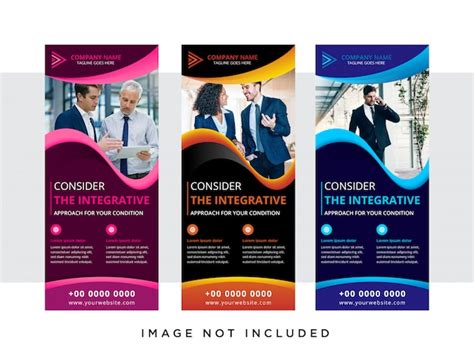 Premium Vector Roll Up Banner Vertical Template Design