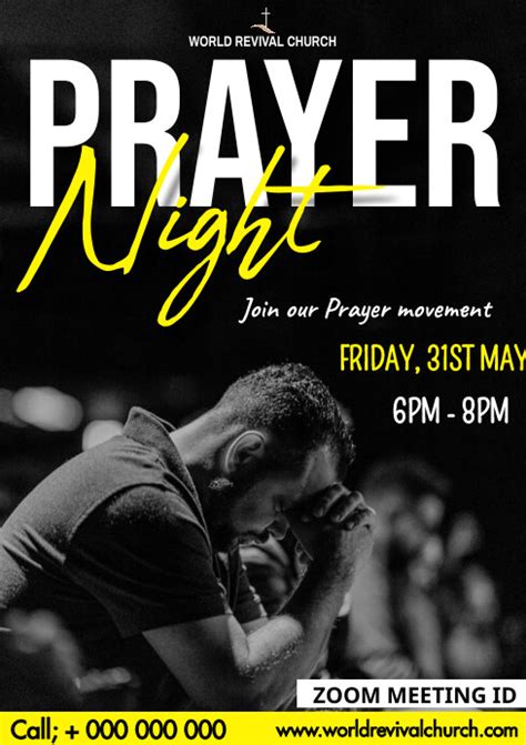 Prayer Night Flyer Template Postermywall