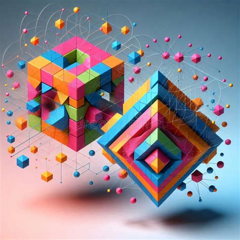 Geometric Sequences Exponential Generative Ai For Illustratio Stock Illustration Illustration