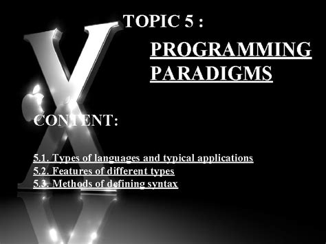 TOPIC 5 PROGRAMMING PARADIGMS CONTENT 5 1 Types