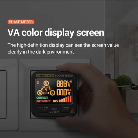 Voltage Measurement Lcd Display Phase Meter Electr Vicedeal