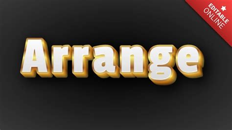 Arrange Text Effect Generator
