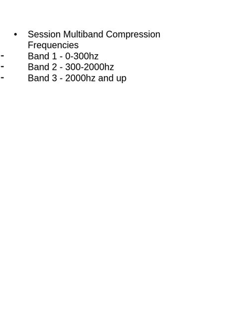 Session Multiband Compression Frequencies Pdf