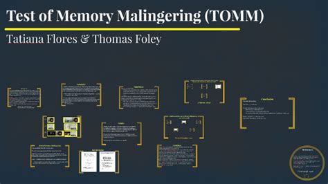 Test Of Memory Malingering Tomm By Tommy Foley On Prezi