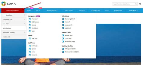 Magento Mega Menu Magento Mega Menu