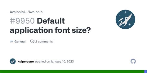Default Application Font Size · Avaloniaui Avalonia · Discussion 9950