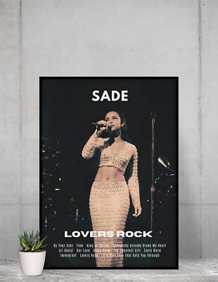 Sade Lovers Rock Poster Sade Album Art Ebay