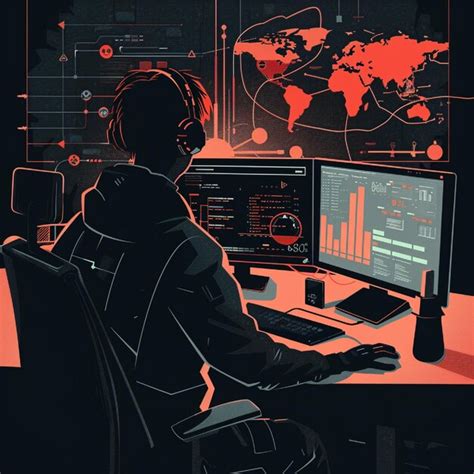 A Cybersecurity Analyst Monitoring Network Traffic For Threats
