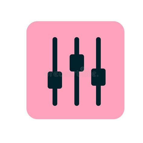 Vector Illustration Of Music Equalizer Music Volume Icon Flat Player Icon Pink Icon Vector