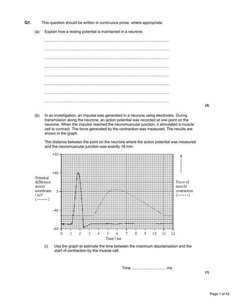 A Explain How A Resting Potential Is Maintaine