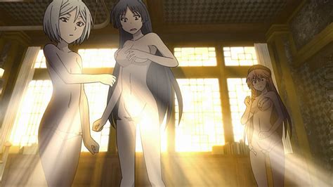 Rule 34 16 9 Aspect Ratio 3girls Aqua Hair Asami Lilith Beret Blue Hair Braid Breasts Censored