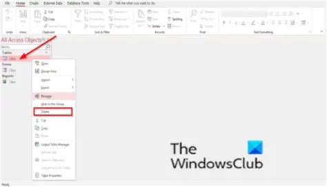 How To Rename Or Delete Database Tables Or Other Objects In Access
