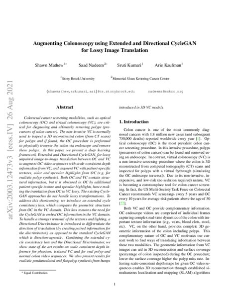 Pdf Augmenting Colonoscopy Using Extended And Directional Cyclegan