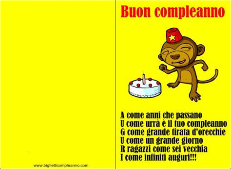 Biglietto Compleanno Biglietti Di Compleanno Divertenti Con Simpatica