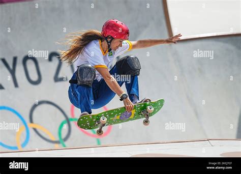 Dora Varella During Womens Park Skateboard At The Olympics At Ariake