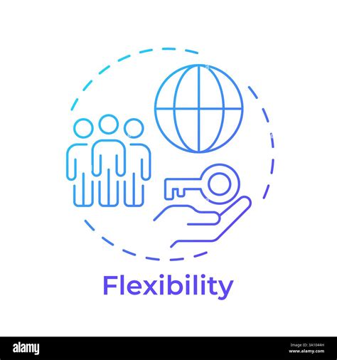 Flexibility Blue Gradient Concept Icon Stock Vector Image And Art Alamy
