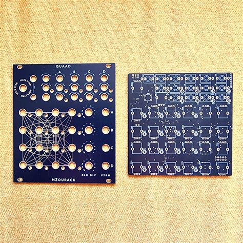 MZOURACK QUAAD X Step Sequencer PCB Panel Set Pusherman