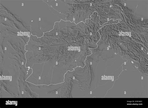 Extended Area Of Afghanistan With Country Outline International And